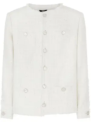 Gcds Sequin-embellished Tweed Jacket - White