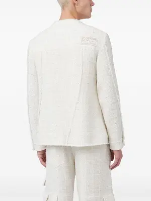 Gcds Sequin-embellished Tweed Jacket - White