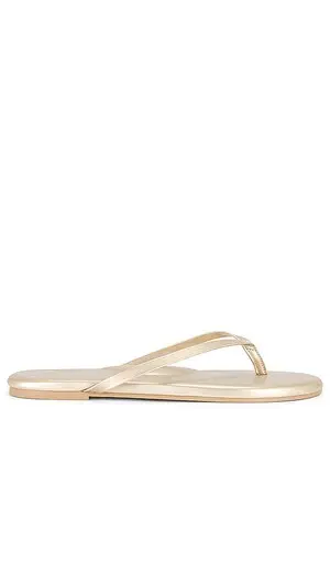 SOLEI SEA Indie Thong Sandals In Metallic - Champagne