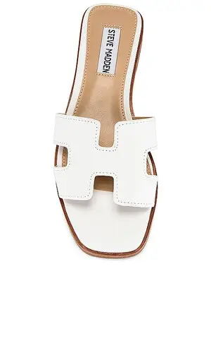 Steve Madden Hadyn Slide Sandal - White Leather