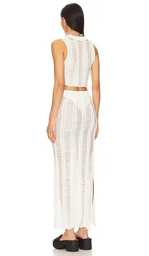 Superdown Tayla Maxi Skirt Set - White