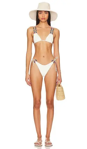 SAUDADE Rainbow Bikini Set With Acrylic O-ring Accents
