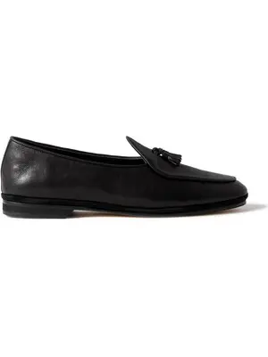 Rubinacci Marphy Tasselled Leather Loafers - Black