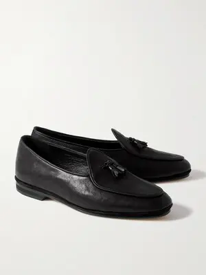 Rubinacci Marphy Tasselled Leather Loafers - Black