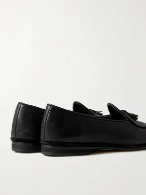 Rubinacci Marphy Tasselled Leather Loafers - Black