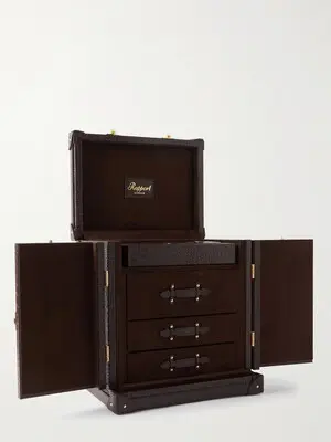RAPPORT LONDON Brompton Croc-effect Leather Accessory Trunk - Brown