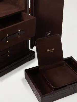 RAPPORT LONDON Brompton Croc-effect Leather Accessory Trunk - Brown