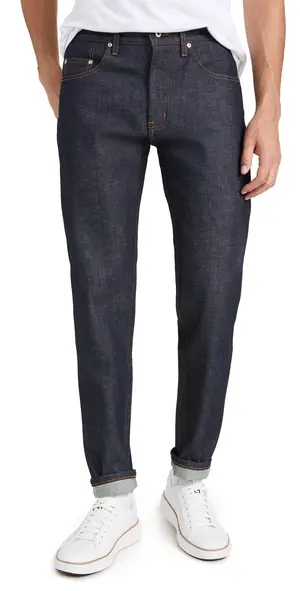 Naked & Famous Denim Easy Guy Dirty Fade Selvedge Jeans - Indigo/white