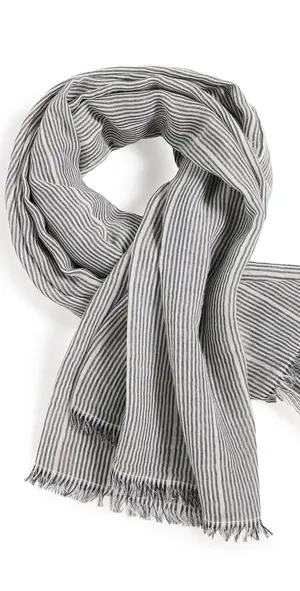 Vince Cotton Micro Stripe Scarf