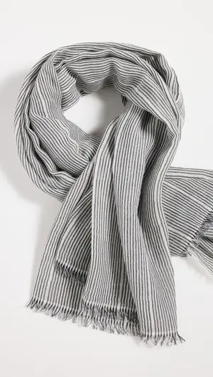 Vince Cotton Micro Stripe Scarf