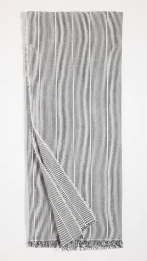 Vince Cotton Micro Stripe Scarf