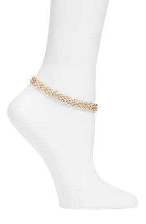 Jenny Bird Francis Mesh Chain Anklet - Gold