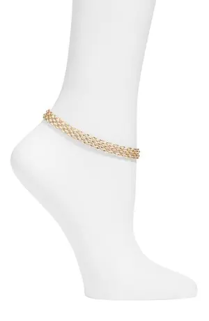 Jenny Bird Francis Mesh Chain Anklet - Gold