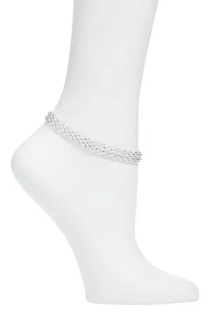 Jenny Bird Francis Mesh Chain Anklet - Silver
