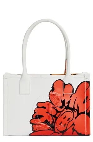 CHRISTIAN LOUBOUTIN X Shun Sudo Small My Side Button Flower Leather Tote