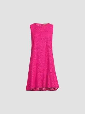 Kobi Halperin Leora Cotton Eyelet Shift Dress - Fuchsia