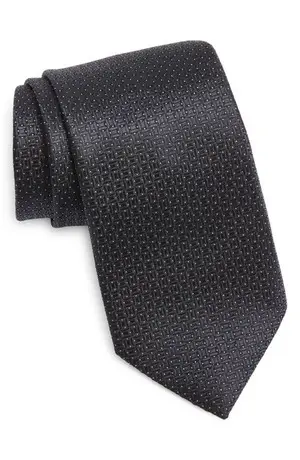 Zegna Fili Geometric Jacquard Tie - Navy