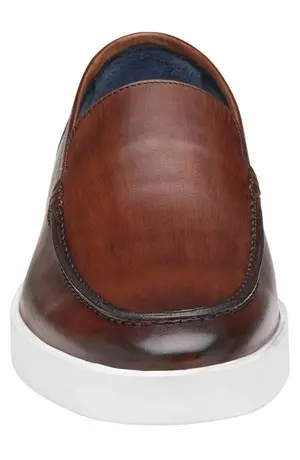 Johnston & Murphy Collection Bolivar Moc Toe Slip-on Sneaker - Brown Italian Calfskin