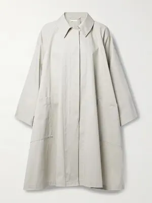 THE ROW Lenister Oversized Cotton-gabardine Coat