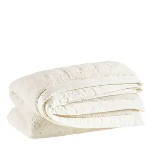 ANNIE SELKE Marshmallow Fleece Puff Coverlet