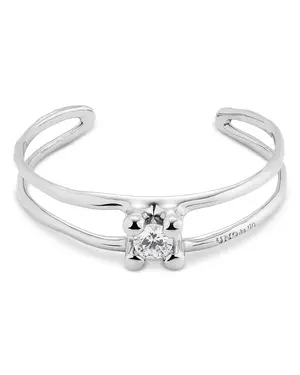 UNODE50 Rigid Bracelet With Crystal - Silver