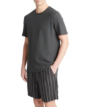 Vince Pima Cotton Pique Tee - Soft Black