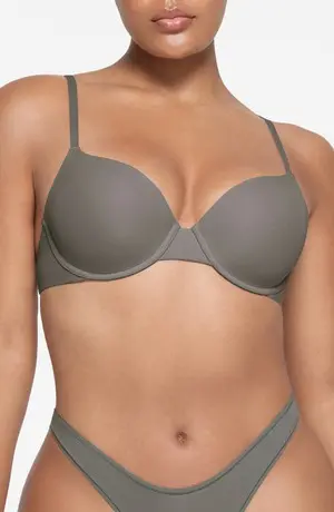 SKIMS Fits Everybody T-shirt Bra Gunmetal