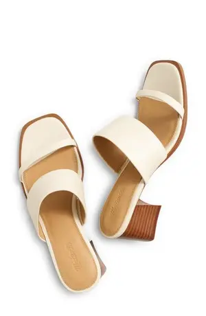 Madewell Roni Keira Block Heel Sandal - Ecru