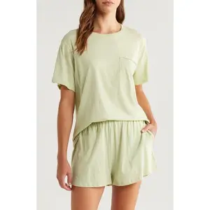 Lunya Organic Pima Cotton Short Pajamas - Ethereal Green