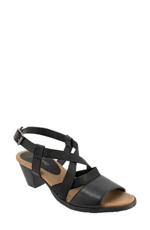 Trotters Meadow Ankle Strap Sandal - Black