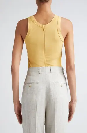TOTEME Fluid Jersey Sleeveless Top - Cornsilk