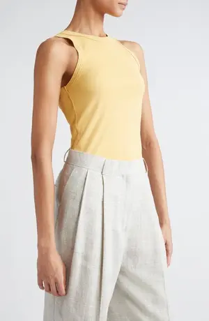 TOTEME Fluid Jersey Sleeveless Top - Cornsilk