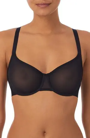 Dkny Sheer Mesh Unlined Bra - Black