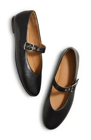 Madewell Beverley Mary Jane Flat - True Black