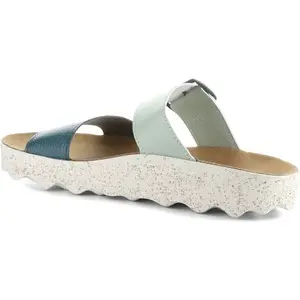Fly London Asportuguesas By Fly London Coly Platform Slide Sandal Peacock/ Mint