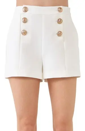 Endless Rose High Waist Sailor Shorts - White