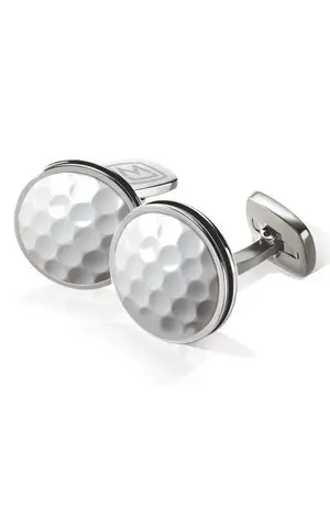 M-CLIP® Golf Ball Cuff Links - Stainless Steel/white