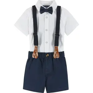 Andy & Evan Shirt, Suspenders, Shorts And Bow Tie Set