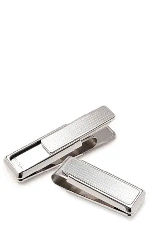 M-Clip® Monterey Alligator Money Clip - Metallic Silver