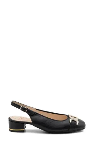 ARA Gallant Slingback Pumps - Black Leather