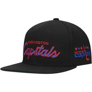 Mitchell & Ness Washington Capitals Core Team Script 2.0 Snapback Hat - Black