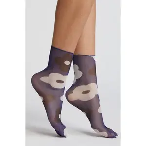 HIGH HEEL JUNGLE Floral Mesh Socks