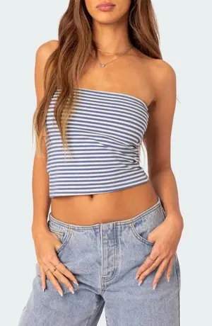 EDIKTED Lilah Stripe Tube Top