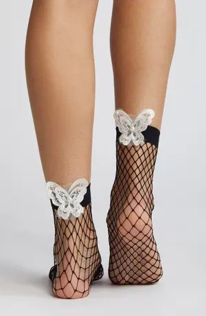 HIGH HEEL JUNGLE Butterfly Fishnet Socks