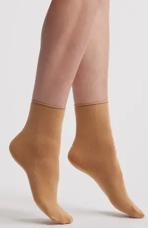 Oroblu Oroblu Cheryl Quarter Socks Camel 2