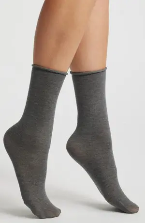 Oroblu Oroblu Cheryl Quarter Socks Grey Melange