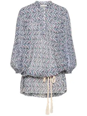 MARANT ETOILE MARANT ETOILE Kildi Printed Mini Dress - Ecru,multi