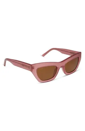 DIFF Katarina Cat Eye Sunglasses - Guava/brown Gradient