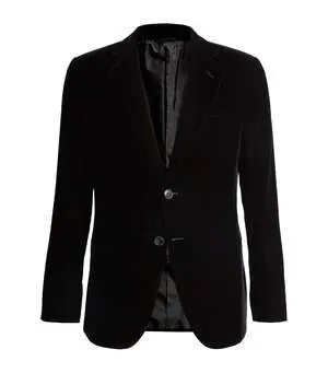Men's Black Velvet Blazers