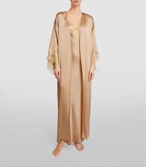 GILDA & PEARL Silk Gina Long Robe